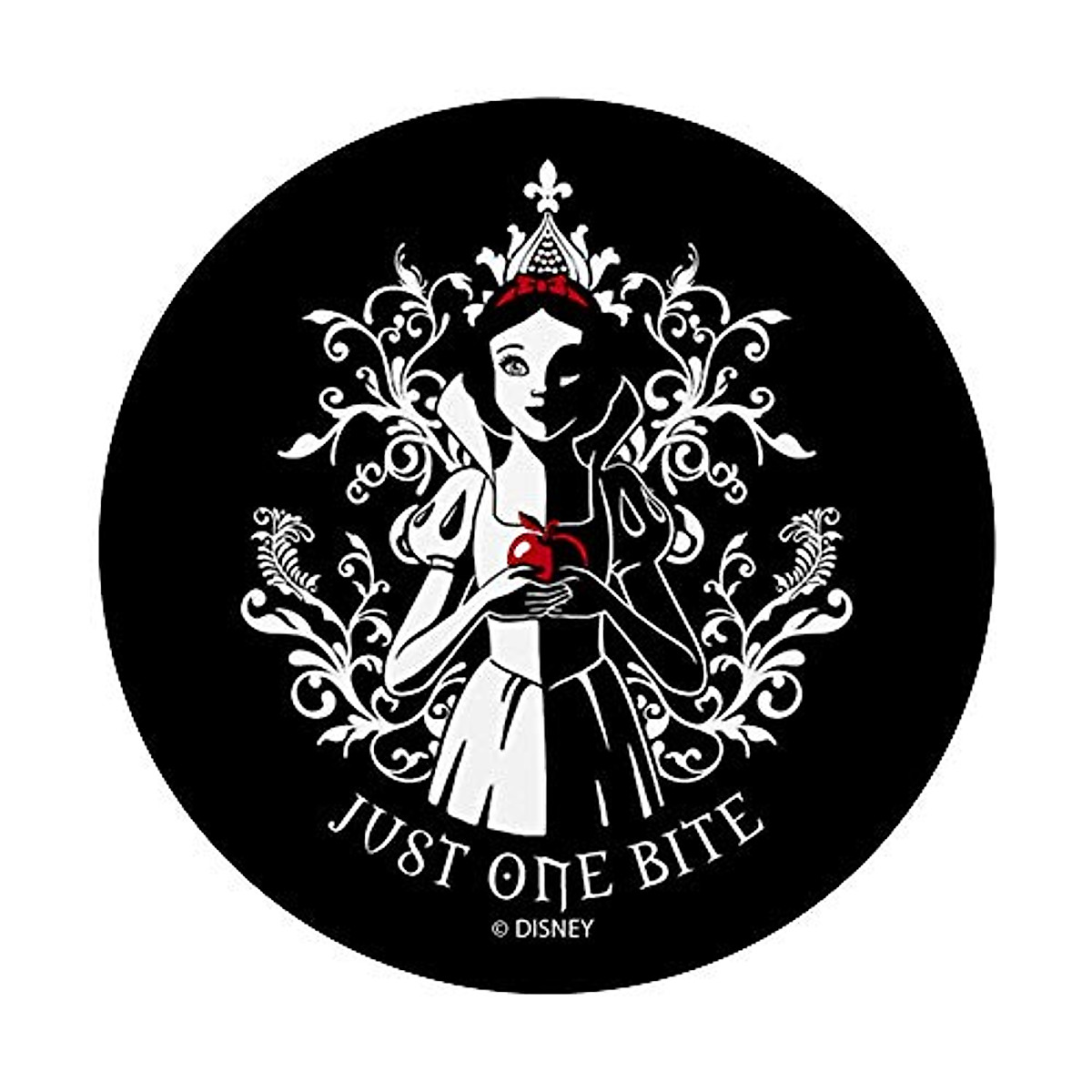 Disney Snow White Just One Bite Black & White Silouhette PopSockets PopGrip: Swappable Grip for Phones & Tablets