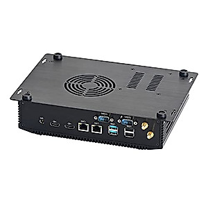 HUNSN Industrial Embedded PC, Mini Computer, IPC, Windows 11 Pro or Linux Ubuntu, Intel Core I7 1065G7, IM09, WOL, PXE Supported, 2 x LAN, 2 x HDMI, 2 x COM, Smart Fan, 16G RAM, 256G SSD, 1TB HDD