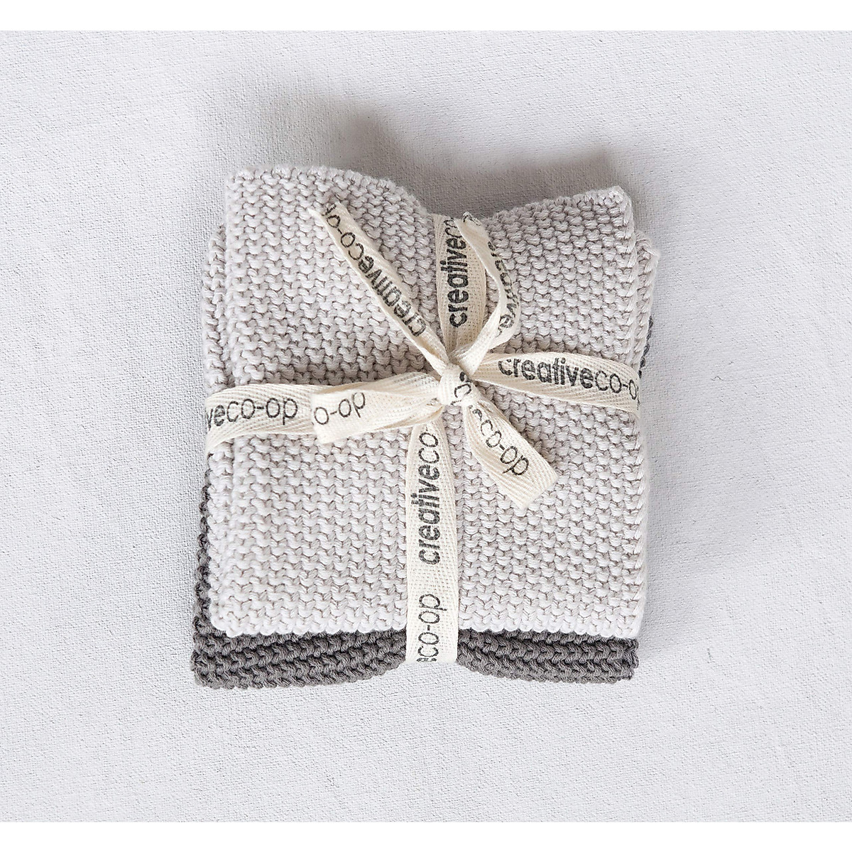 Square Cotton Knit Dish Cloths (Set of 2 Pieces)