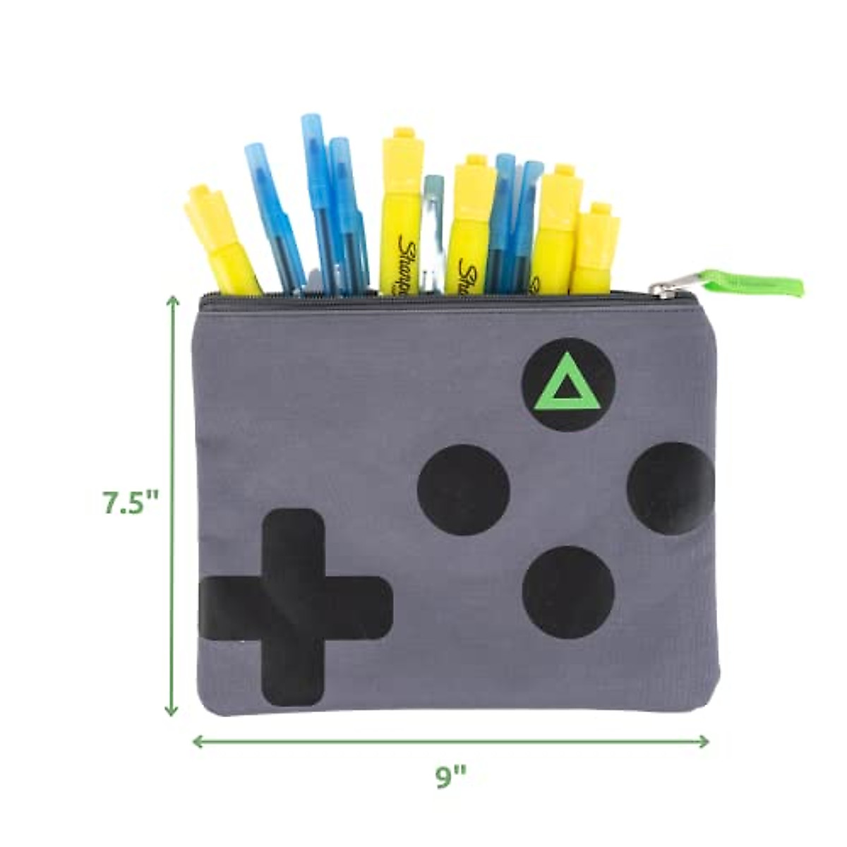 RALME Boys Clear Backpack for School, 16 inch Stadium Approved Transparent Bag with Matching Gaming Pencil Pouch, 3 Piece Set