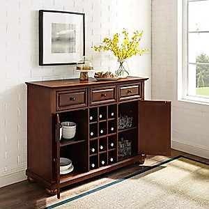 Crosley Furniture Alexandria Wine Buffet/Sideboard - Vintage Mahogany