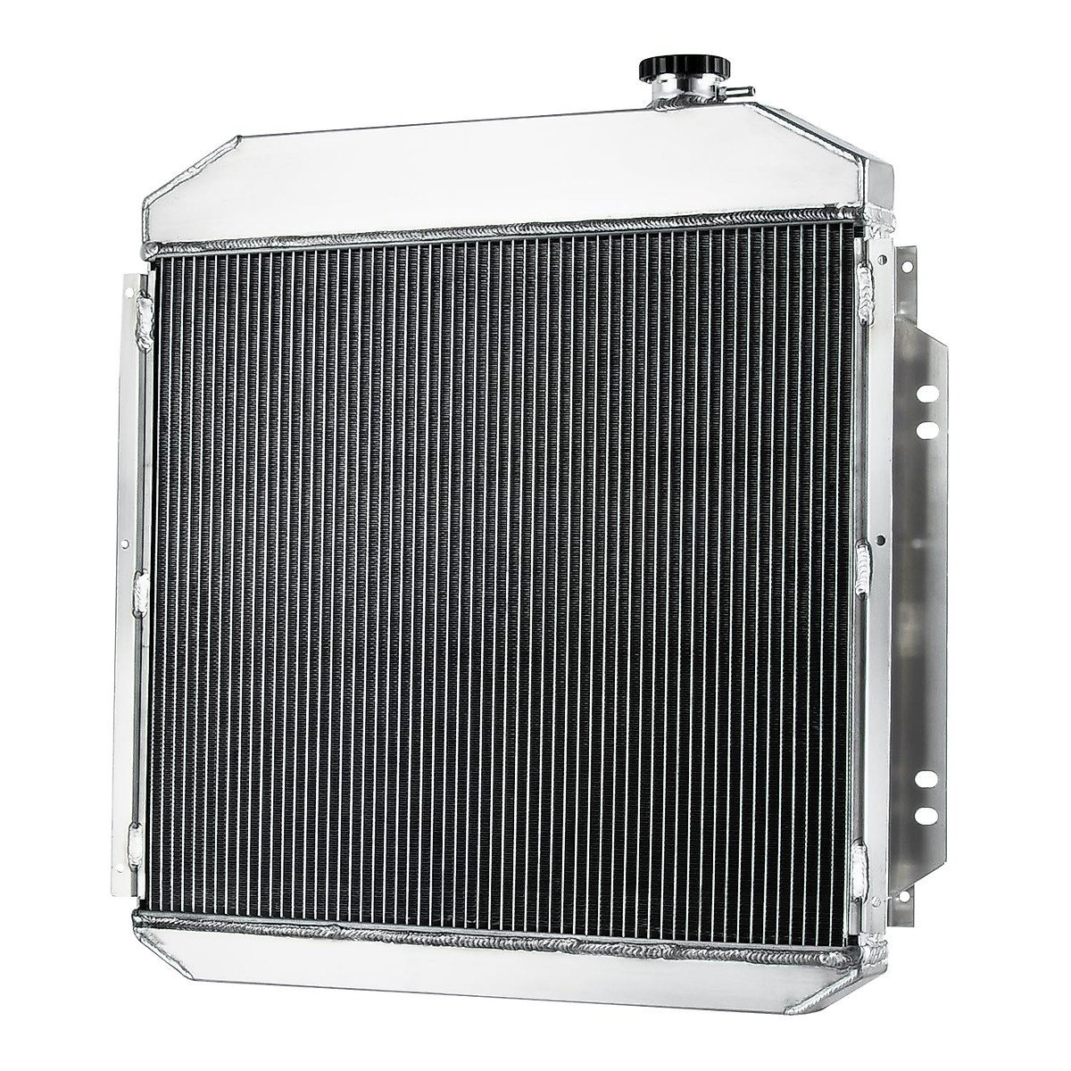 Lizroodia 4 Row Aluminum Radiator Compatible with 1957 1958 1959 1960 Ford F100 Chevy V8 Engine Configuration