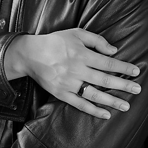 TRUMIUM 6mm Black Tungsten Ring for Men Women High Polished Comfort Fit Wedding Band Size 11