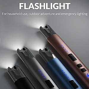 IUIRE Electric Candle Lighter USB C Plasma Arc Lighter Rechargeable Windproof Flameless (1 Pack - Rosegold)