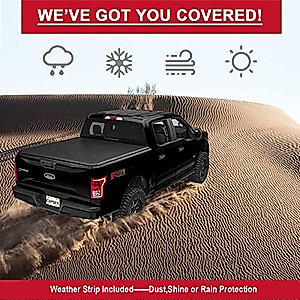 CAPSER 5.5 FT Soft Tri-Fold Truck Bed Tonneau Cover Fits 2015-2023 Ford F150 Styleside 5'5"(66") Truck Bed