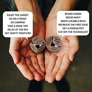 CQNET TIN Date Night Dice 10th Anniversary Special 10 Year Anniversary Date Night Entertainment Gift for Anniversary, Wedding, Valentine, Birthday, Christmas