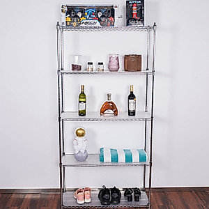 HooTown 5 Sheets Wire Shelf Liners Fit Wire Shelving Size 24 Inch x 14 Inch, Clear Frosted Hard Plastic Protector Mats for Metal Stainless Steel Garage, Cabinets, Kitchen Shelves, Shoe Rack