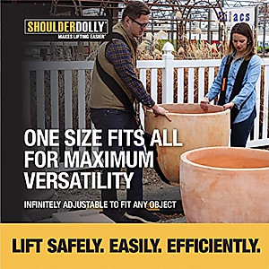 Shoulder Dolly Moving Straps - Lifting Strap for 2 Movers - Move, Lift, Carry, And Secure Furniture, Appliances, Heavy, Bulky Objects Safely, Efficiently, More Easily Like The Pros - Essential Moving Supplies - LD1000