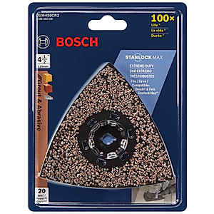 BOSCH OSM450CR2 StarlockMax Oscillating Multi-Tool Carbide 20 Grit Delta Sanding Pad