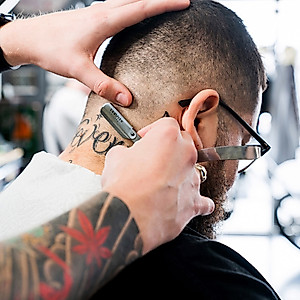 Professional Straight Razor - Minimal Exposure Straight Razor Kit with 10 Gravity Premium Blades, 5mm Exposed (Chicago)