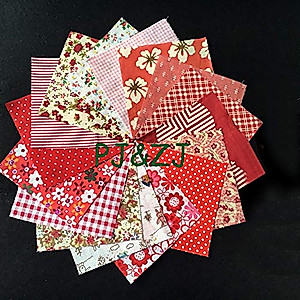 liuqingwind 50Pcs 10 x 10cm Floral Cotton Cloth Bag Doll Clothes DIY Sewing Accessories Sewing Tissue to Patchwork,Quilting Squares Bundles Random