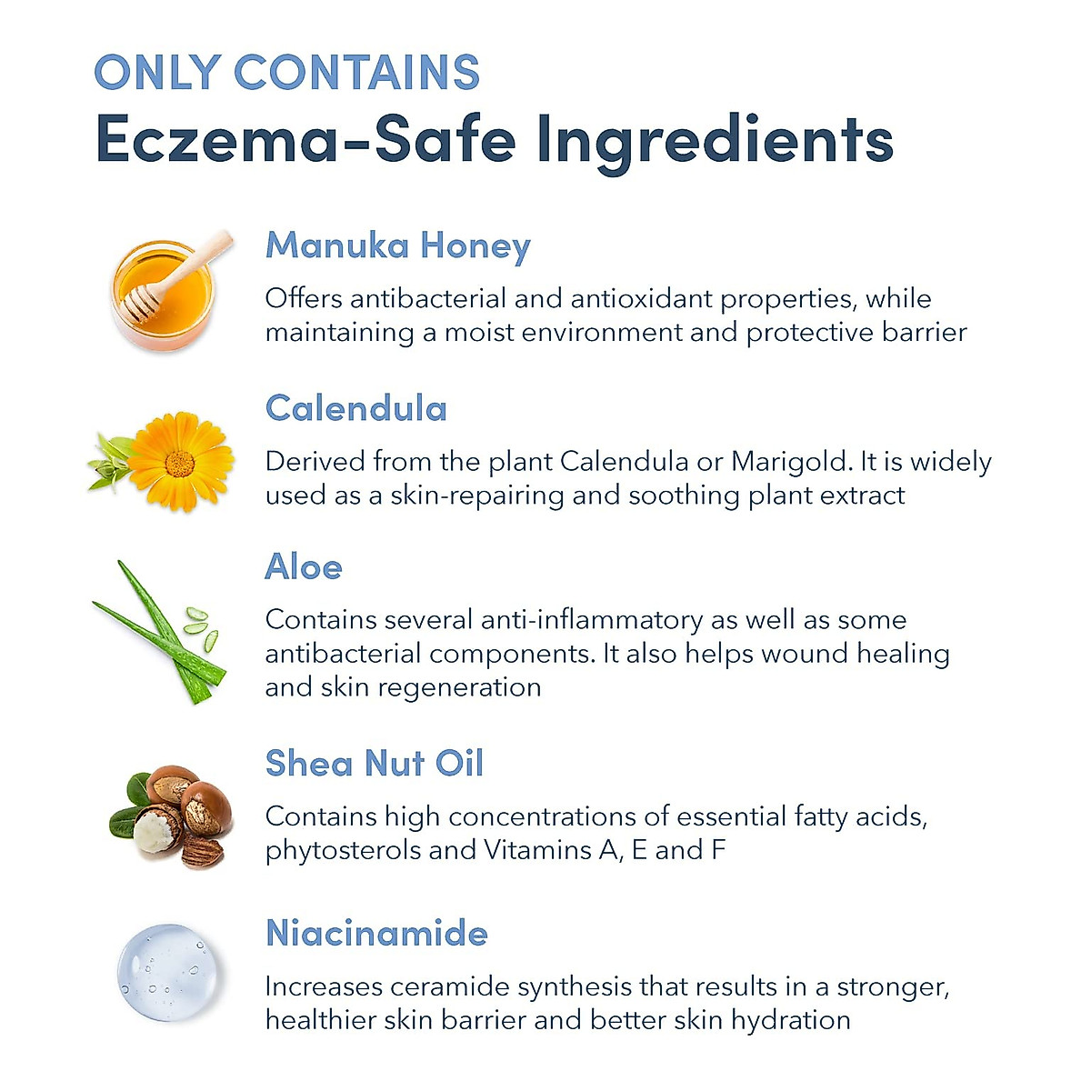 AD RescueWear - Bodycare Essentials Soothing Conditioner - For Eczema and Psoriasis - With Manuka Honey, Shea, and Calendula - Fragrance Free - Made in the USA - 8 OZ