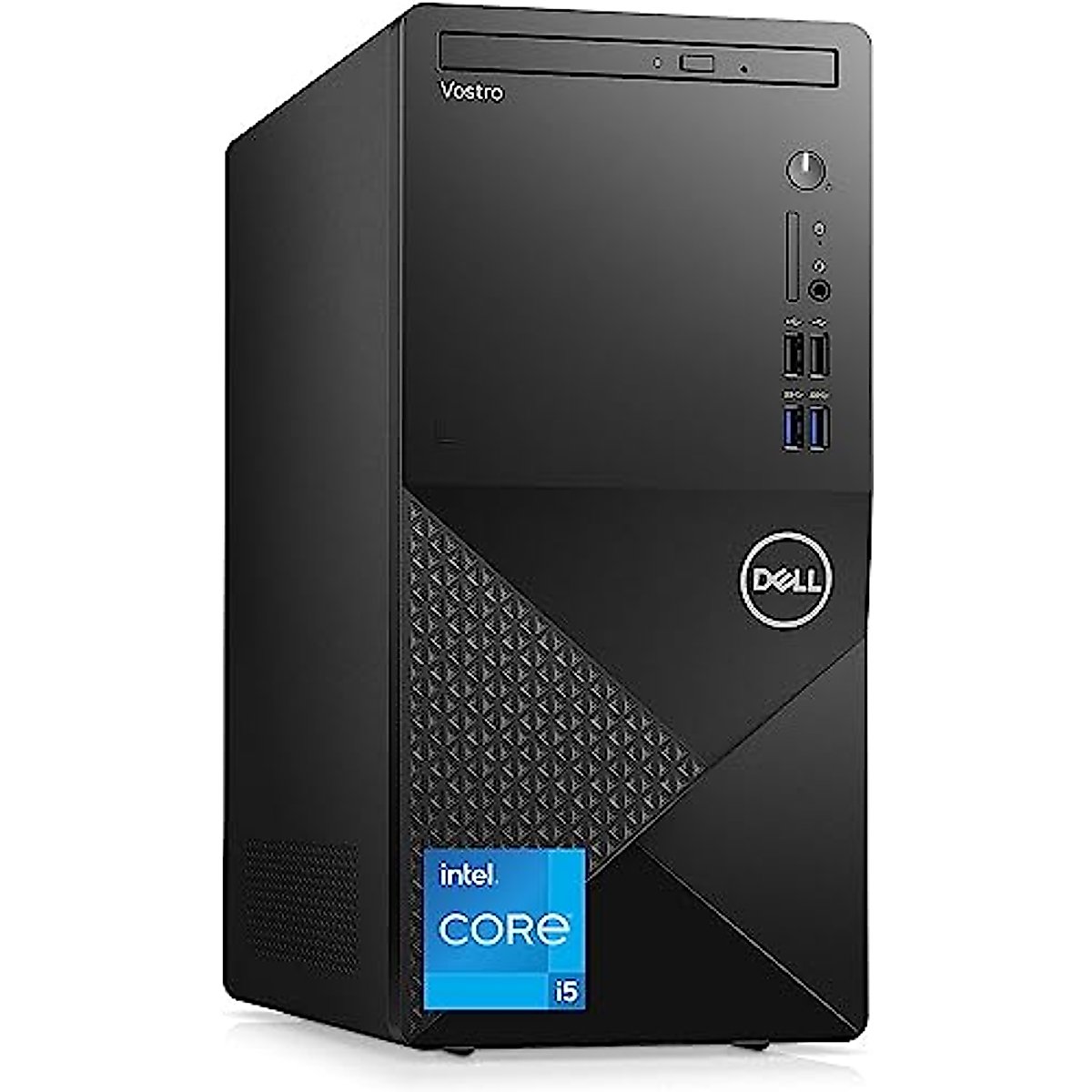 Dell Vostro 3910 Business Desktop Computer, 12th Gen Intel Core i5-12400 Processor, 16GB DDR4 RAM, 256GB PCIe SSD + 1TB HDD, WiFi 6, DVD-RW, Display Port, HDMI, Windows 11 Pro, Black