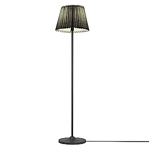 Home Luminaire Floor Lamp with Fabric Shade (Charcoal)