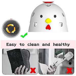 2Pack Fresh Egg Brush Cleaner, Egg Cleaner for Fresh Eggs,Egg Washer for Fresh Eggs,Cleaning Tools for Egg Washer (White+Eggcolor）