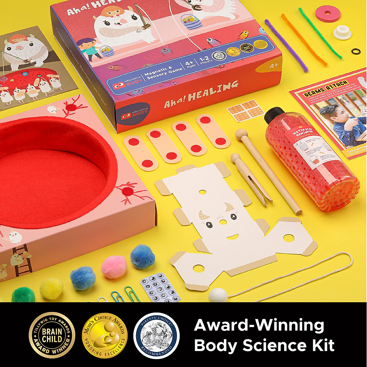 MEandMine Healing Lab- Science Kit - Immune System, Magnetic Fishing Game- Fish Out Germs Sensory Toys- Learning & Education Toys for Kids 4-7 - STEM Toy