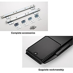Keyboard Stand, Sliding Keyboard Tray, Under Desk Slide Out Keyboard Holder Drawer Slide, Keyboard Drawer Under Desk with Mouse Platform