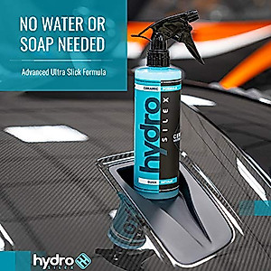 HydroSilex Ceramic Waterless Wash (16oz) | Waterless Car Wash Spray For Car Detailing | No Hose or Soap Needed | Ultra Slick Lubricating Formula | Anti Scratch Quick Detailer | Rinseless Wash