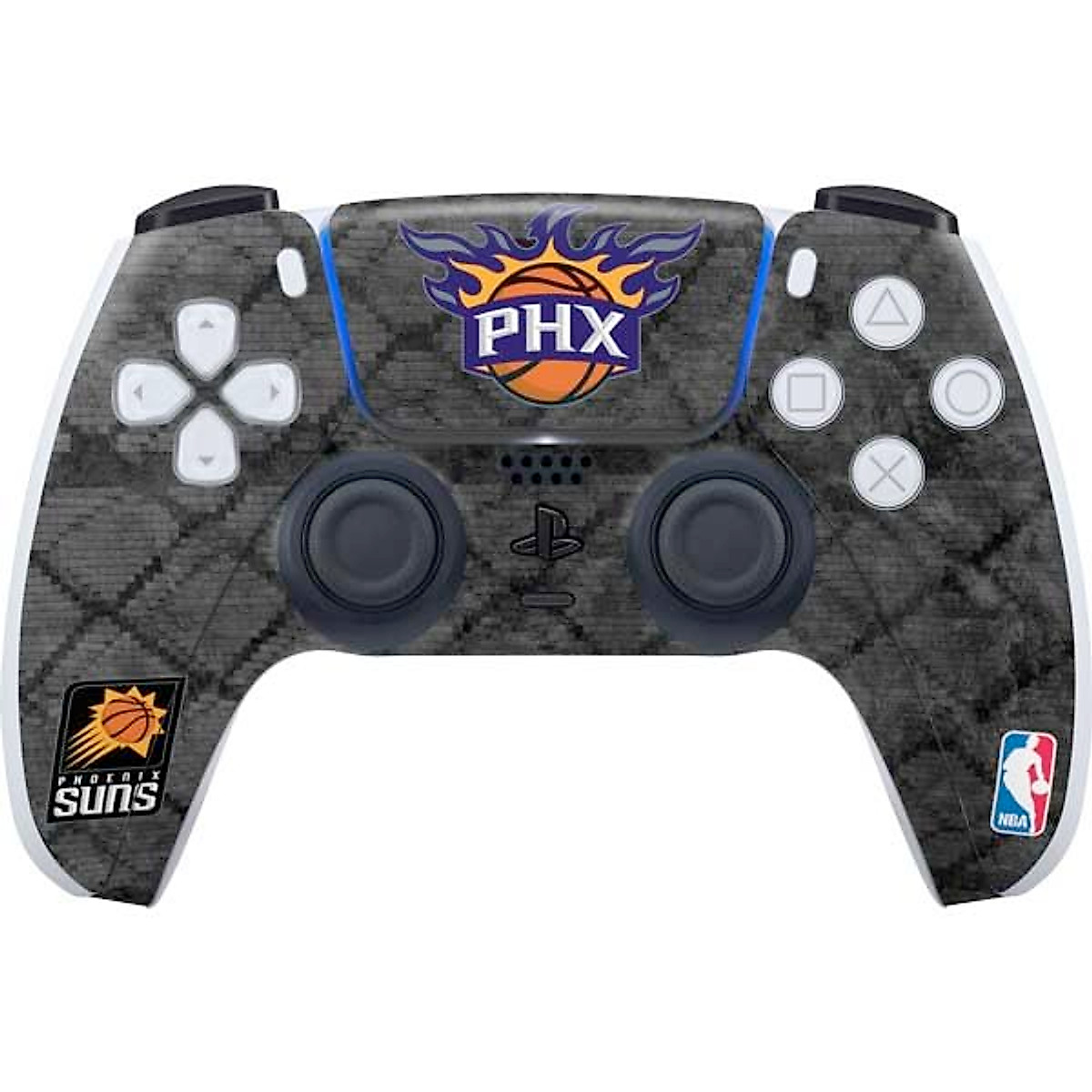 Skinit Decal Gaming Skin Compatible with PS5 Controller - Officially Licensed NBA Phoenix Suns Dark Rust Design