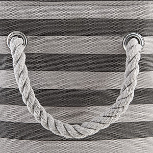 Bone Dry Pet Storage Collection Striped Paw Patch Bin, Small Rectangle, Gray