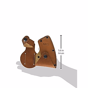 CRKT Freyr Axe: Outdoor Axe, Forged Carbon Steel Blade, and Hickory Wooden Handle 2746 & CRKT Freyr Axe Sheath: Full Grained Leather, Multiple Snaps, Belt Loops, for Use with CRKT 2746 D2746