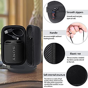 khanka Hard Travel Case Replacement for Sony SRS-XB13 Extra Bass Compact Portable Waterproof Bluetooth Speaker (Black)