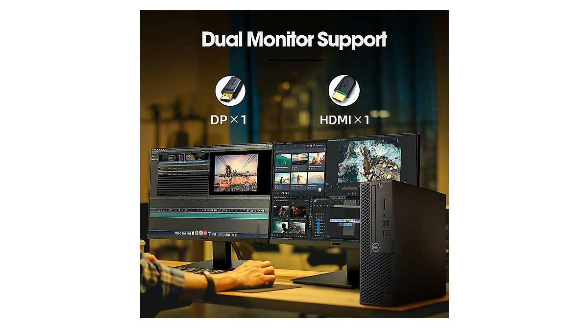 Dell OptiPlex 3060 Desktop with i7, 32GB RAM & Koorui Monitor