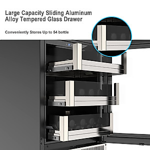MGMEDOS Beverage Refrigerators 24 Inch Built-in Freestanding Stainless Steel Mini Fridge Beverage Cooler (Glass Door)