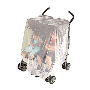 Jeep Double Stroller Mosquito Net, Tandem Stroller Net, Baby Net, Double Stroller Accessories, Mosquito Net for Baby Double Strollers, Tandem Stroller Bug Cover, White, Universal Size