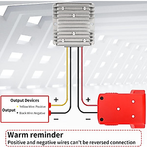 18V to 12V Step Down Converter Aadpter Compatible with Milwaukee M18 Batteries, DC 12 Voltage Battery Power Adapter, 15A 180W Buck Converter Regulator