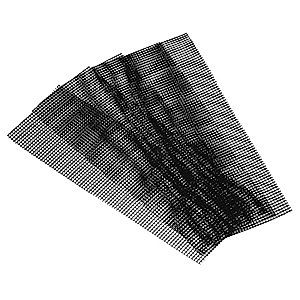 M METERXITY 10 Pack Plant Pot Hole Mesh Pads - Square Bonsai Flowerpot Drainage Grid Screen Apply to Outdoor/Garden (30x10cm/12x4 Inch, Black)