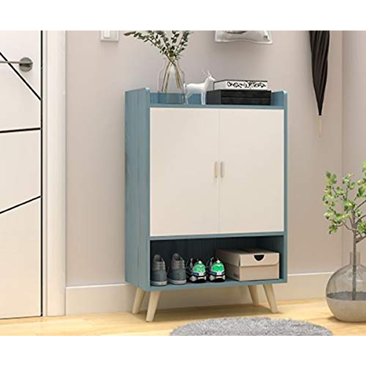 GDLMA Storage Cabinet, Blue Sideboard,Multi-Function Shoes Case for Hallway,Dining Room,Kitchen or Bedroom
