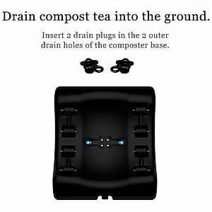 The Most Beautiful Composter in The World in Black, Made in America, Food Safe, BPA and Rust Free, No Assembly Required, Envirocycle Composting Tumbler Bin and Compost Tea Maker …