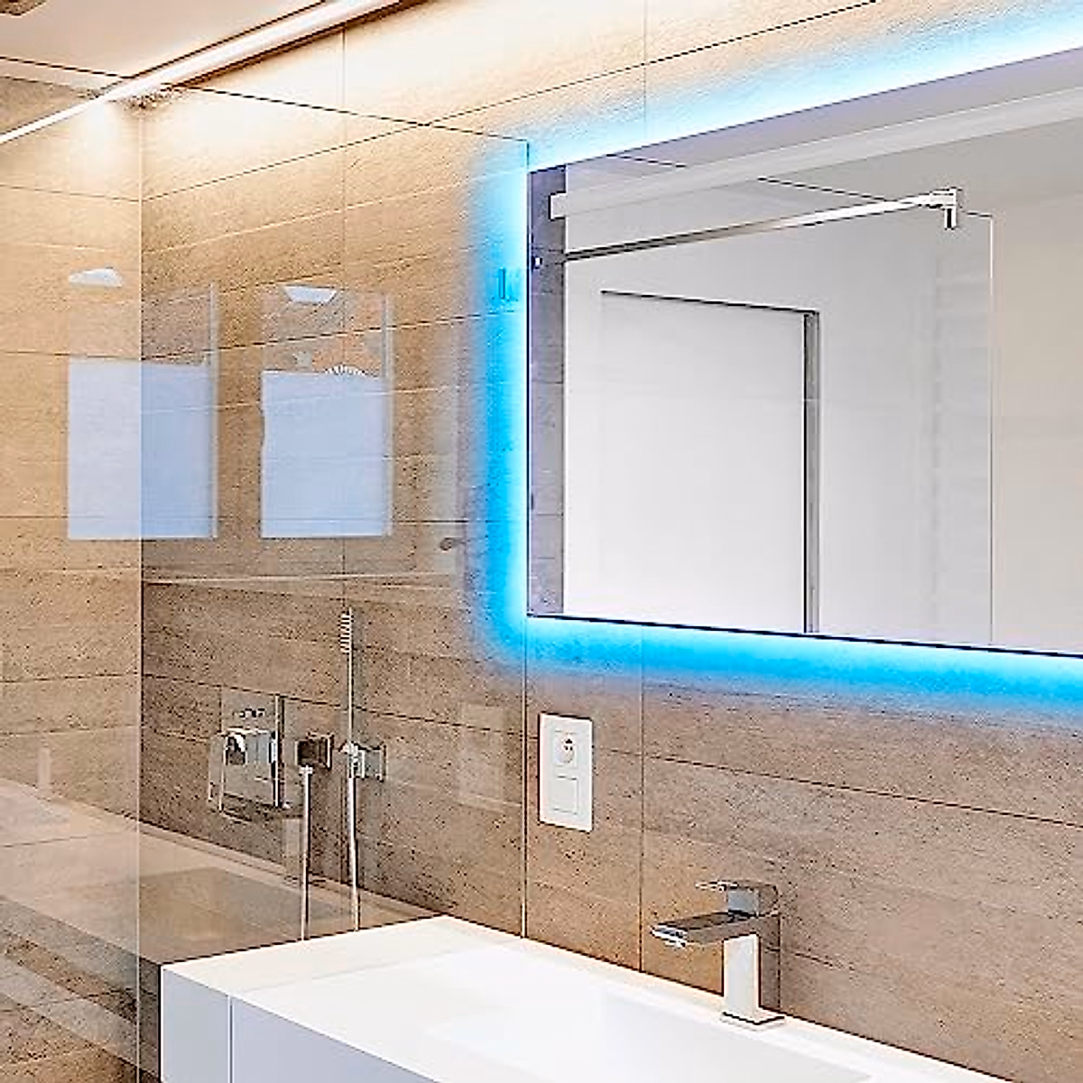 Xtreme Lit 6.5ft Indoor Motion Activated RGBW Color-Changing LED Light Strip, Battery Powered