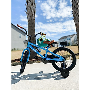 JOYSTAR 14 Inch Kids Bike for 3 4 5 Years Boys Girls Gifts Children Bicycle with Training Wheels Coater Brake BMX Style Blue