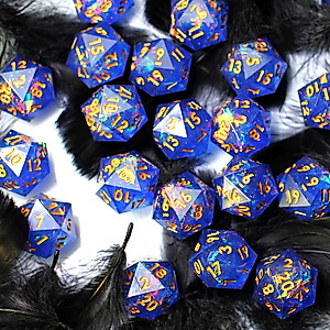 Mini Planet Dungeons and Dragons Dice D20 Polyhedral Dice D20 Role Playing Game Dice D20 Sharp Edged Dice Resin Dice Glitter Dice Galaxy Dice Sunshine Coast D20