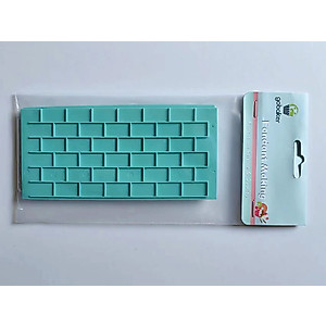 Gobaker Texture 2-Piece Mold Set Tree Bark and Brick Wall Impression Moulds Gum Paste Impression Mat Fondant Cake Decorating Gobaker Supplies for Cupcake Wedding Cake Decoration(Blue)