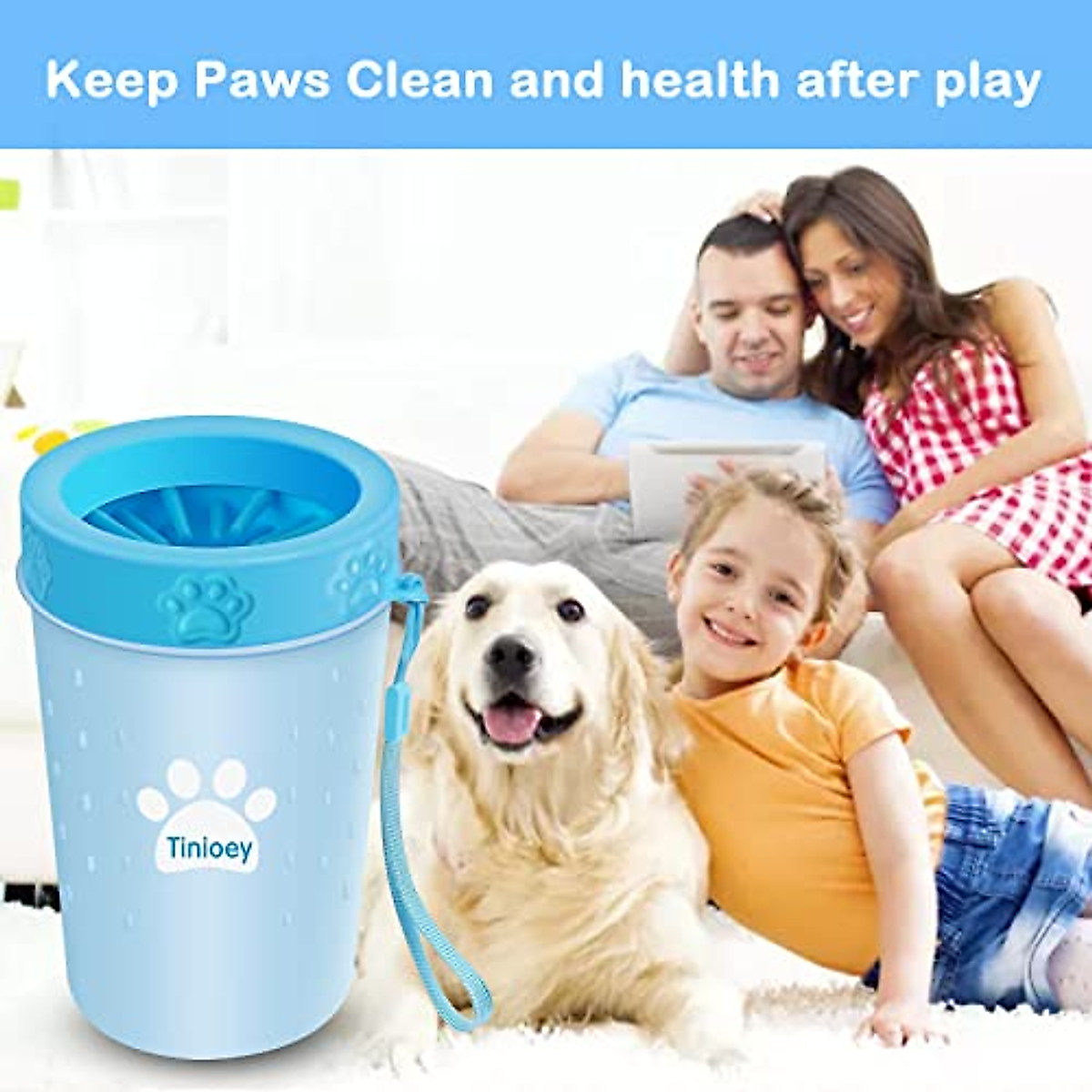 Tinioey Dog Paw Cleaner for Medium Dogs, Dog Paw Washer Pet Paw Cleaner Muddy Paw Cleaner, Dog Foot Washer Paw Buddy Paw Scrubber Paw Plunger