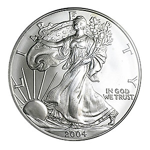 2004 Silver Eagle In US Mint Gift Box $1 Brilliant Uncirculated