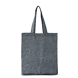 Sakroots Palo Alto Repreve Packable Tote in Eco-Twill, Black, One Size, Grey Spirit Desert