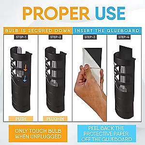 FlyWeb - Fruit Fly Traps for Indoors, Gnat Traps for House Indoor - Made in USA, Fruit Fly Killer, Non Bug Zapper Indoor, Plug in Bug Catcher Indoor, Bug Light Indoor, UV Light, Gardner (Black)