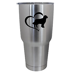 Cup drinkware Tumbler Sticker - Golden Retriever Love - Cool Sticker Decal