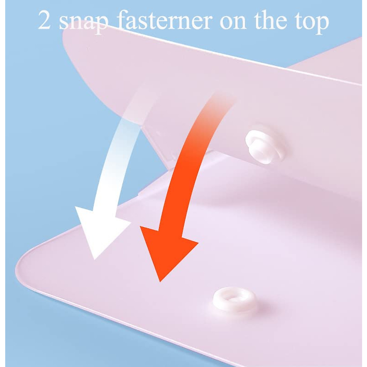 2pcs Plastic Art Portfolio Folder 17.32x13.22inch and 12.99x11inch Arts Storage Case for Diamond Painting, Student Drawing Container, Kids Artworks Keepsakes Storage Case,A3 and Letter Size (Pink)