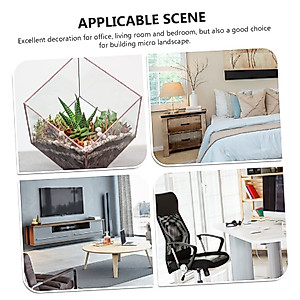 HOOTNEE 1pc Micro Landscape Double Chair Metal Decor Flower Pot Decorations Plant Decorations Garden Supplies Mini Bench Chair Mini Garden Bench Wrought Iron White Bench Adornment Metal