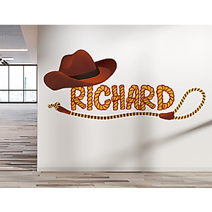 Kyle Cornhole Woody Custom Name Wall Decal - Kids Wall Sticker - Personalized Name Wall Decor Art Peel & Stick - Vinyl Removable, Green