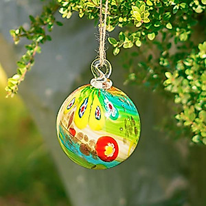 6" Garden Hanging Friendship Balls Gazing Balls Window Outdoor Witch Ball Hand-Blown Glass Ornament