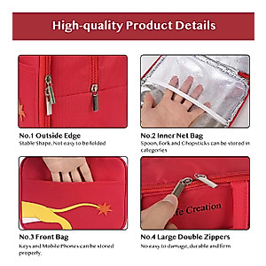 Insulated Lunch Box Bag for Kids, Reusable Durable Lightweight Lunch Bag for Girls Boys, Keep Food Cold/Warm, Lion