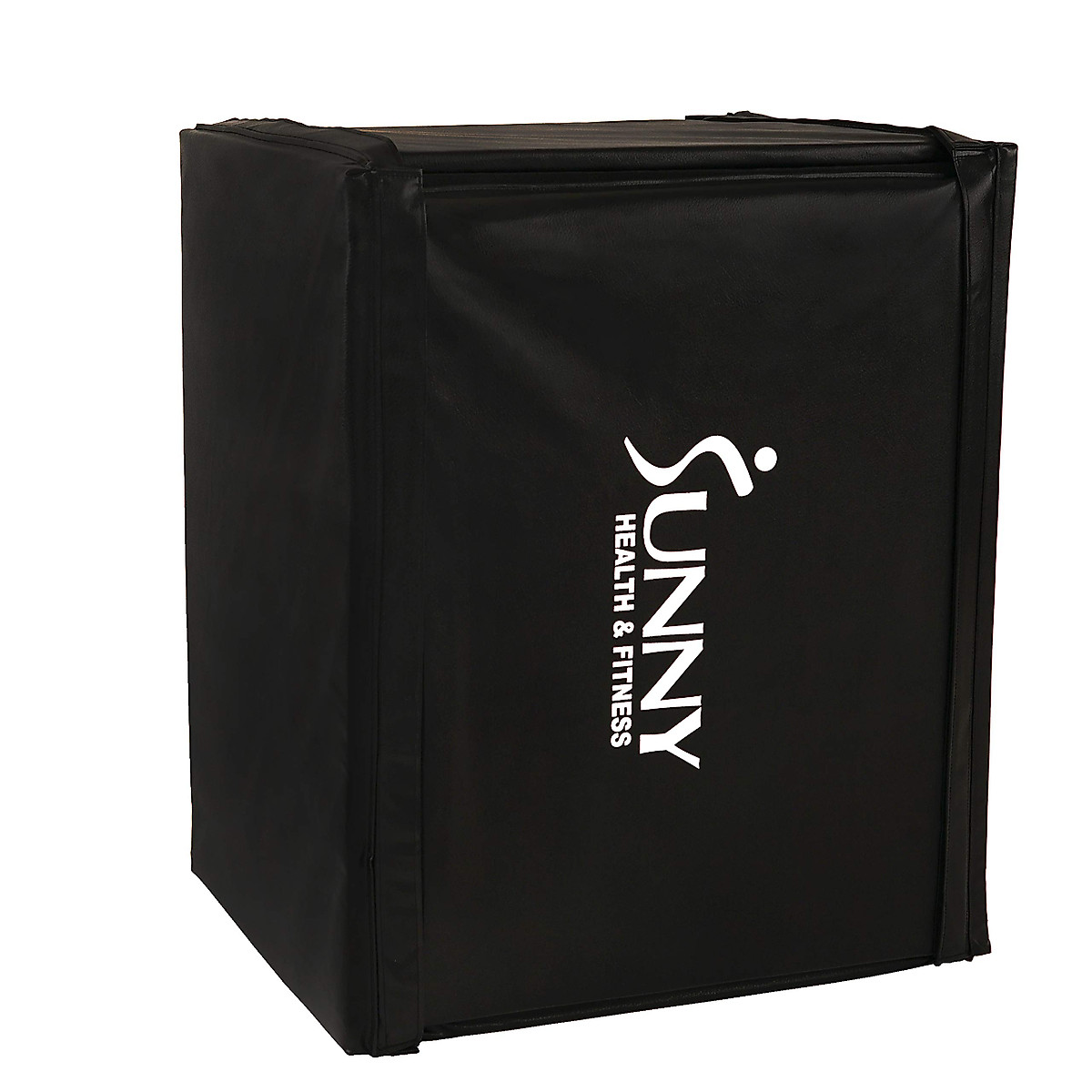 Sunny Health & Fitness Wood Plyo Box with Removable Foam Cover, 500lb Weight Capacity and 3 in 1 Height Adjustment - 30"/24"/20" for Crossfit Training and Plyometric Conditioning