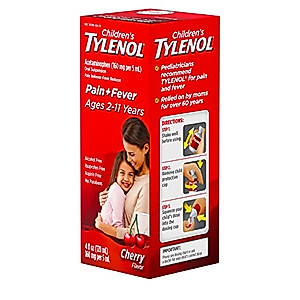 Tylenol Children's Oral Suspension Medicine with Acetaminophen, Cherry, 4 Fl Oz
