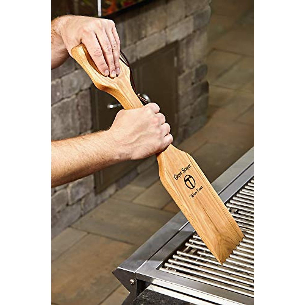 The Great Scrape The Woody Paddle New All Natural BBQ Grill Scraper